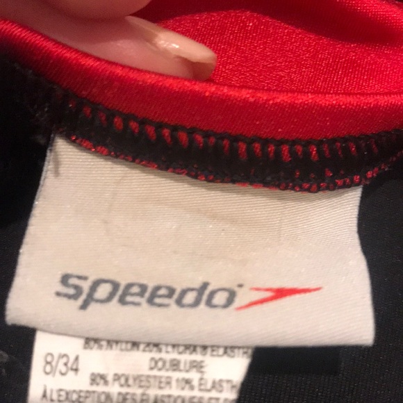 Speedo | Swim | Speedo One Piece Black And Red | Poshmark